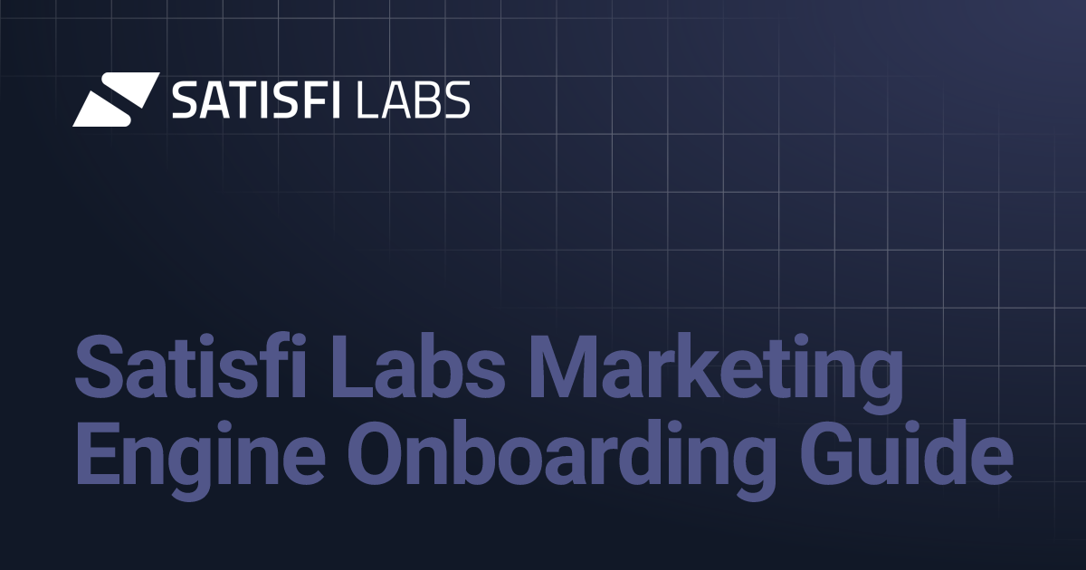 Satisfi Labs Marketing Engine Onboarding Guide | Resource Center