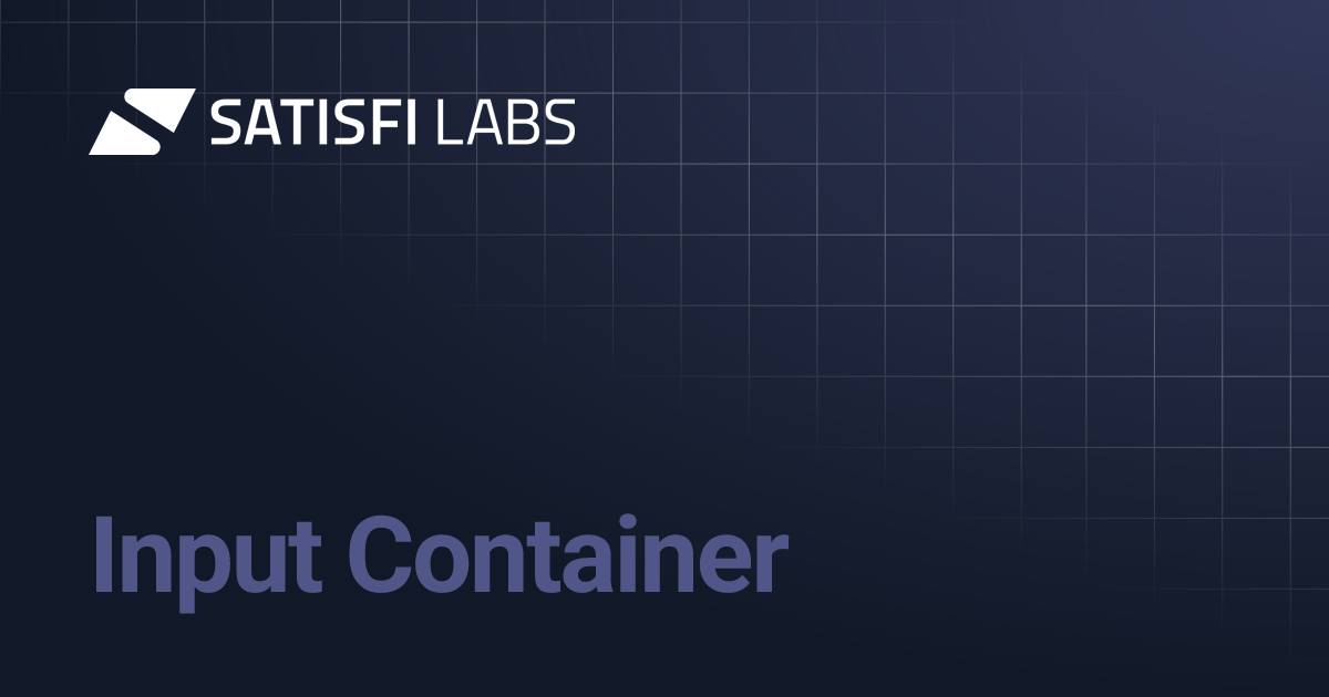 Input Container | Resource Center