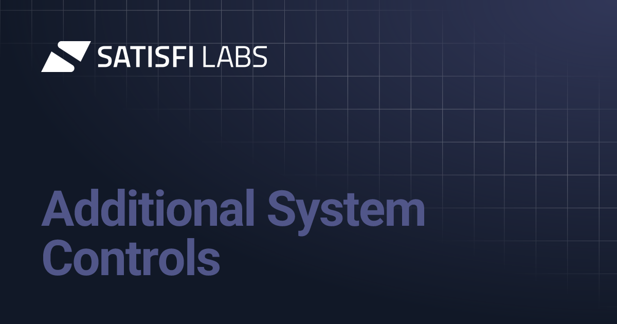 Additional System Controls | Resource Center