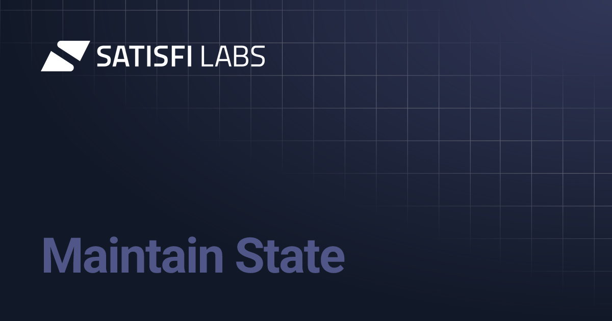 Maintain State | Resource Center