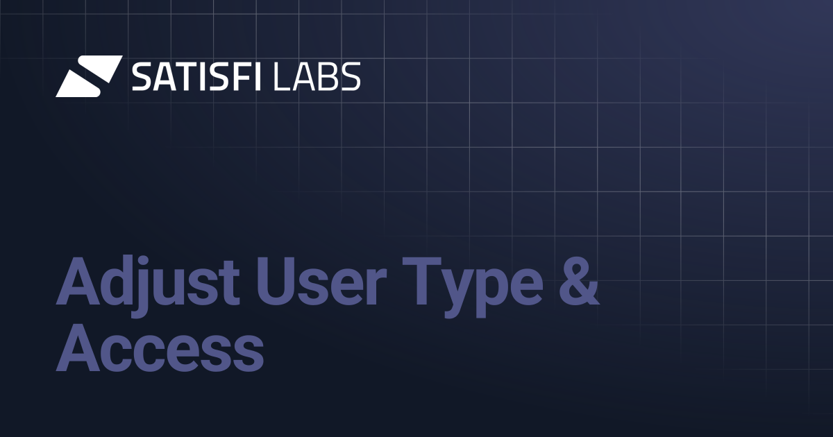 Adjust User Type & Access | Resource Center