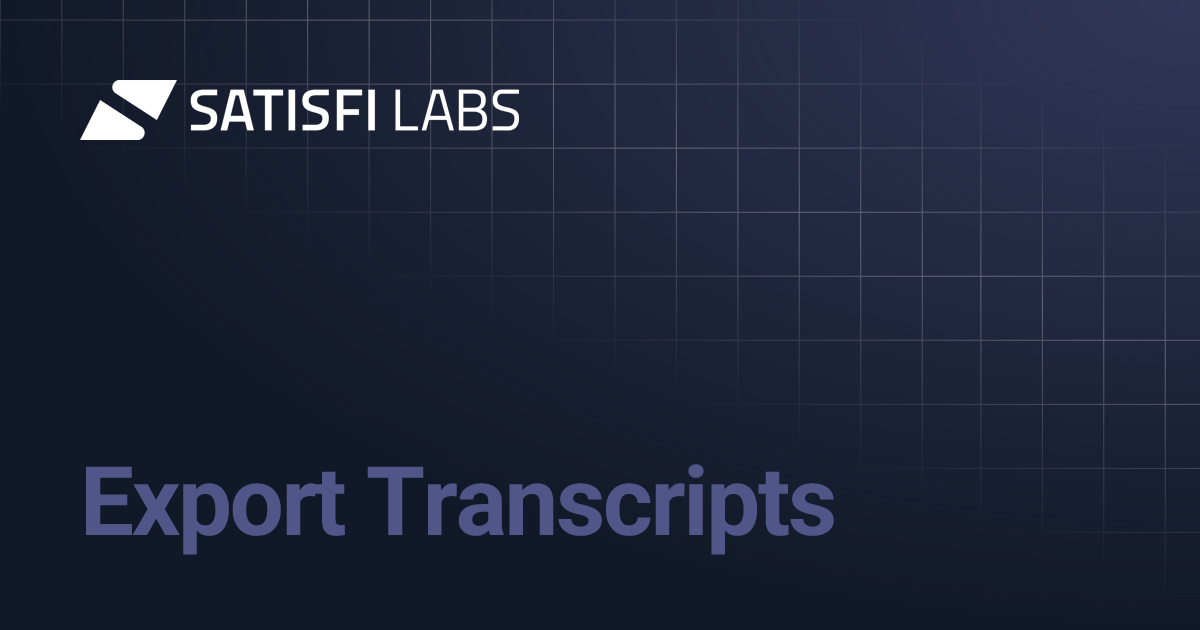 Export Transcripts | Resource Center