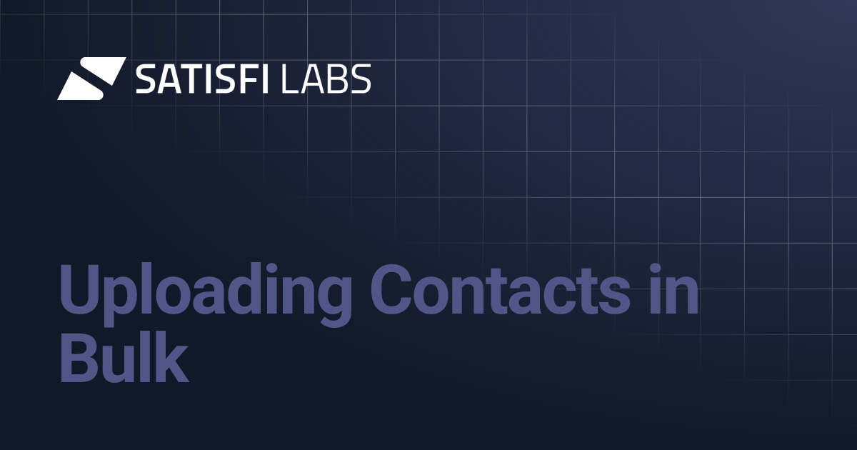 Uploading Contacts in Bulk | Resource Center