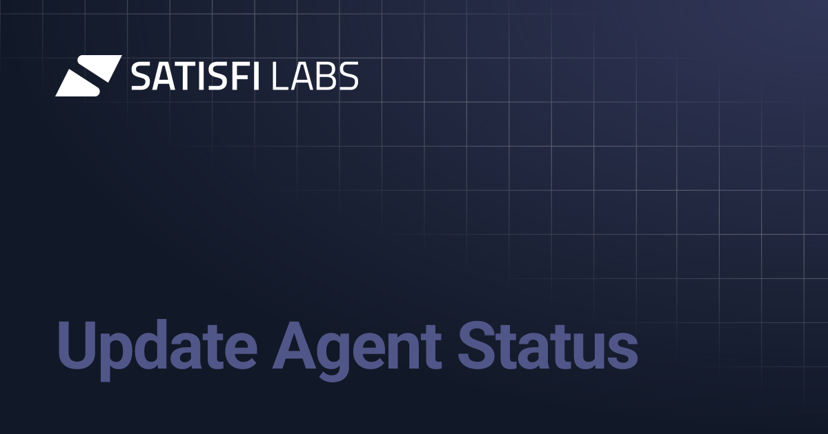 Update Agent Status | Resource Center