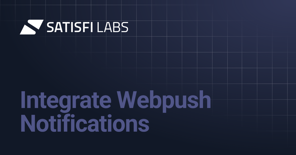 Integrate Webpush Notifications | Resource Center