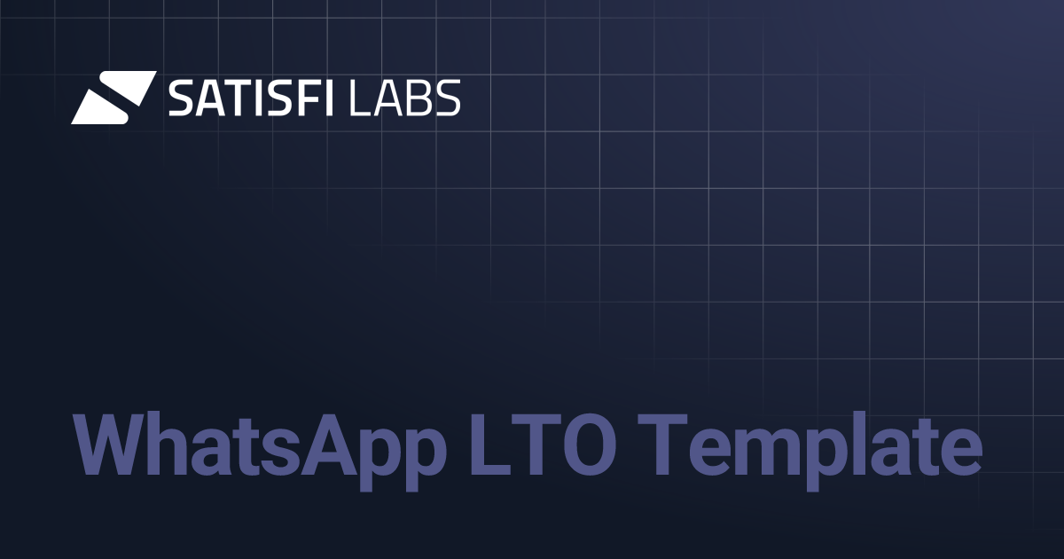 WhatsApp LTO Template | Resource Center