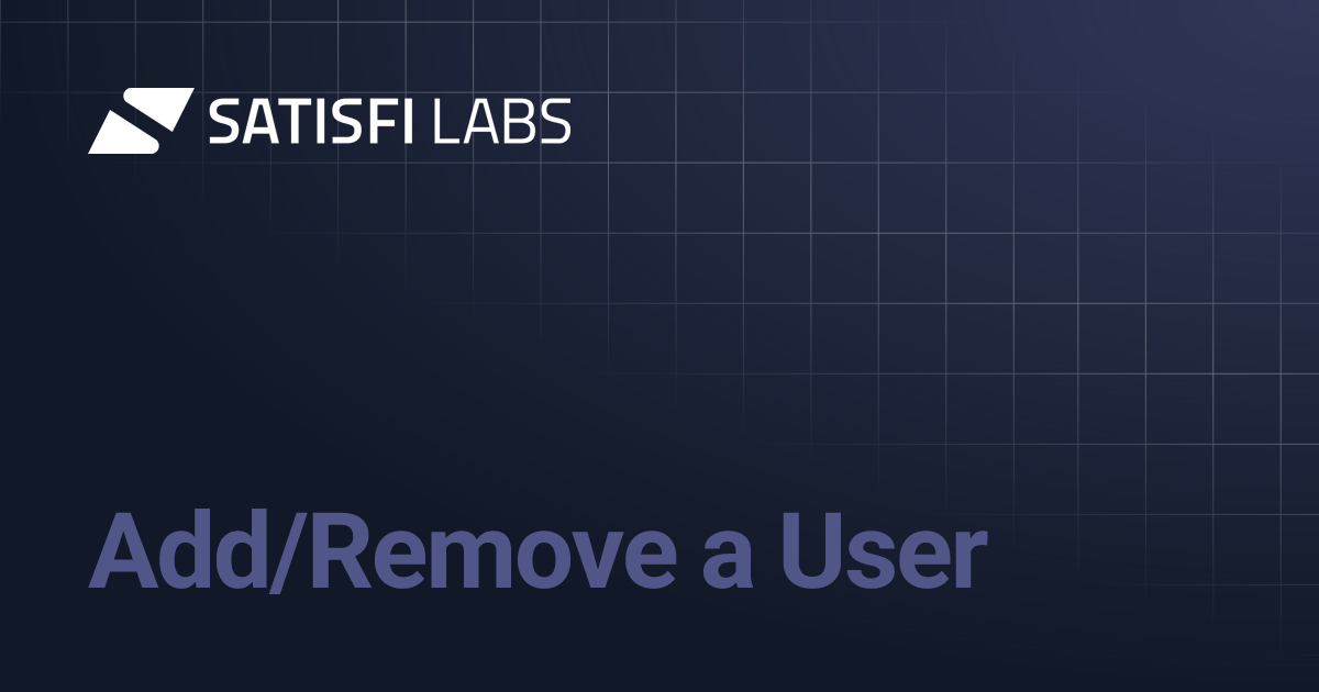 Add/Remove a User | Resource Center