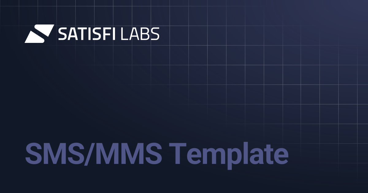 SMS/MMS Template | Resource Center