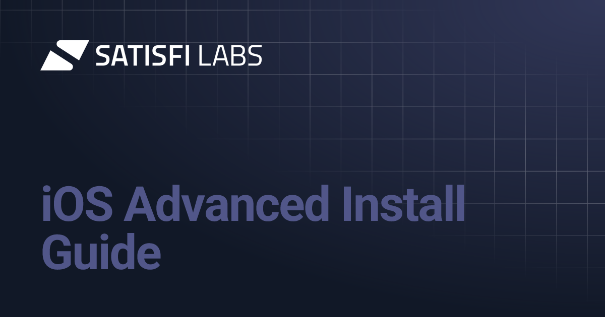 iOS Advanced Install Guide | Resource Center